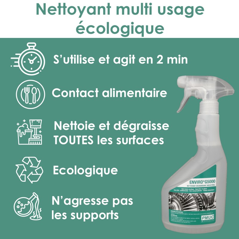 ENVIRO G5000 - NETTOYANT DÉGRAISSANT INDUSTRIEL 750ml